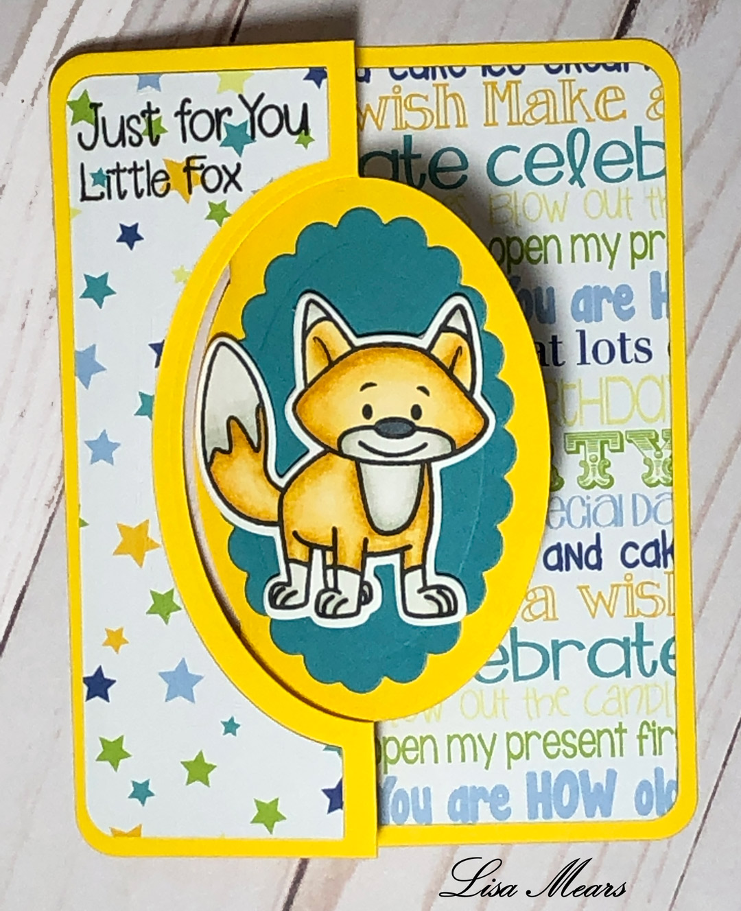 Stamps of Life Card Using “Foxes2Stamp” – Lisa Mears Designs