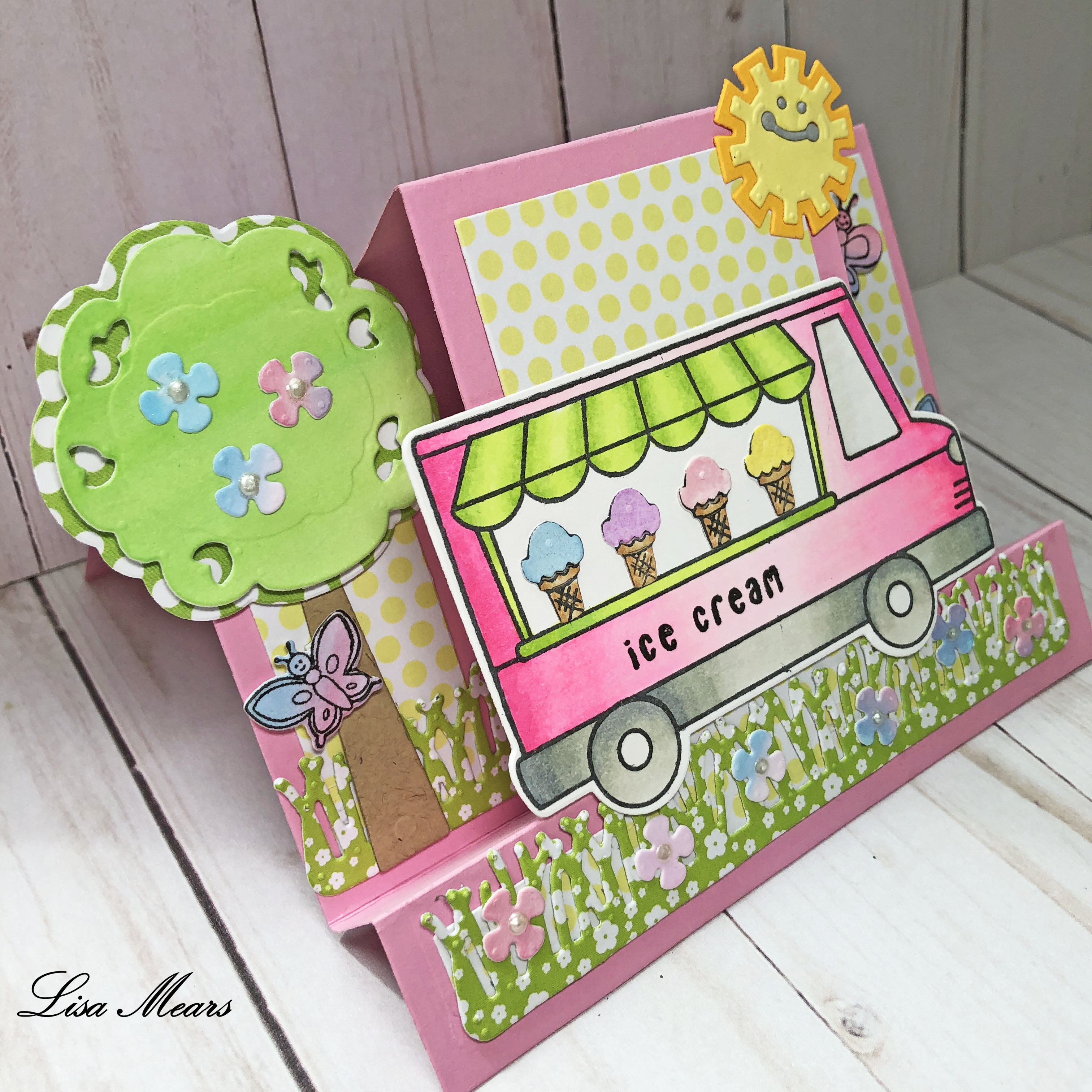 Ice Cream Truck Stand Up Card – Lisa Mears Designs