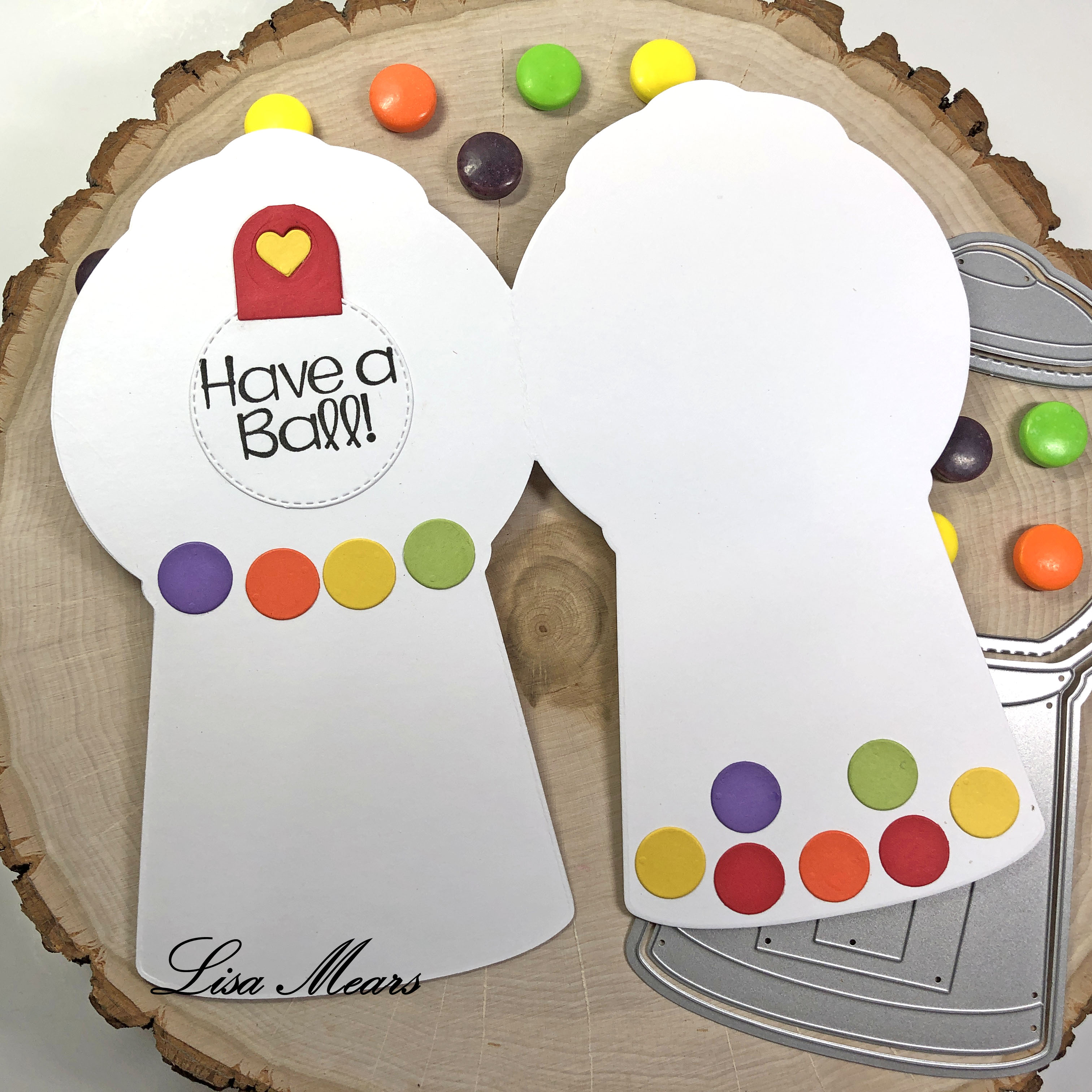 Bubblegum Machine Shaker Card – With Real Candy! – Lisa Mears Designs