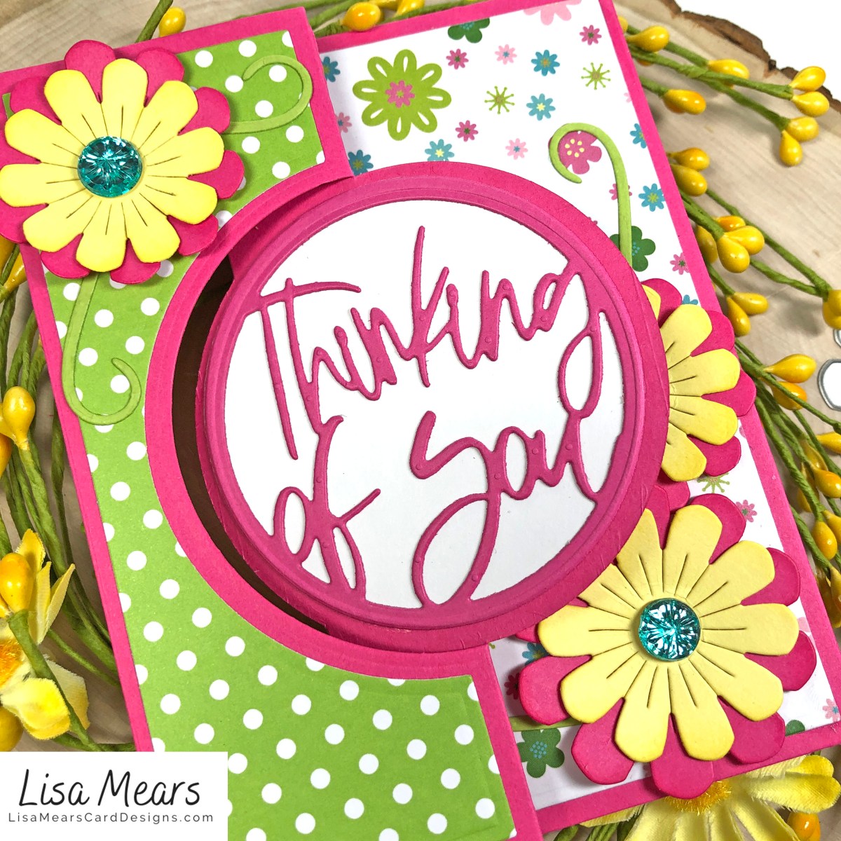 Large Circle Flip-it & Circle Words – 2 Cards – Lisa Mears Designs