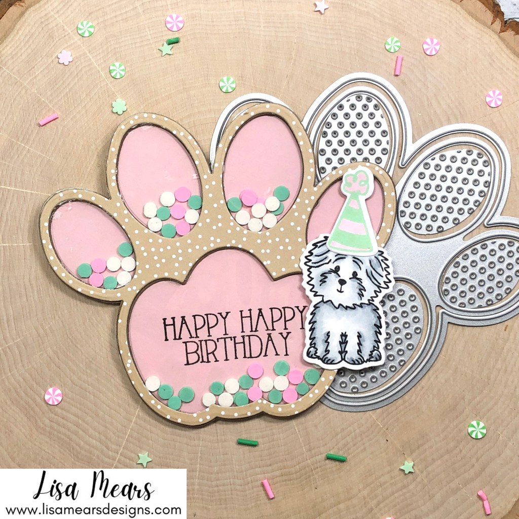 Paw Print Shaker Card – Lisa Mears Designs