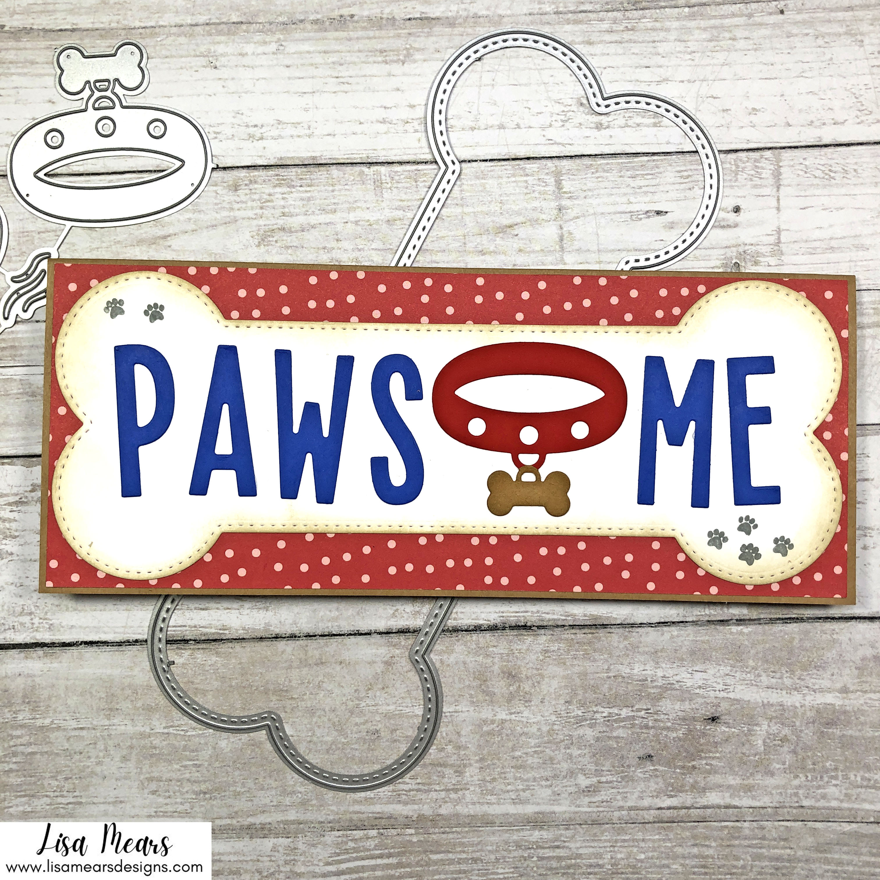 Dog Bone Slimline Cards – Lisa Mears Designs