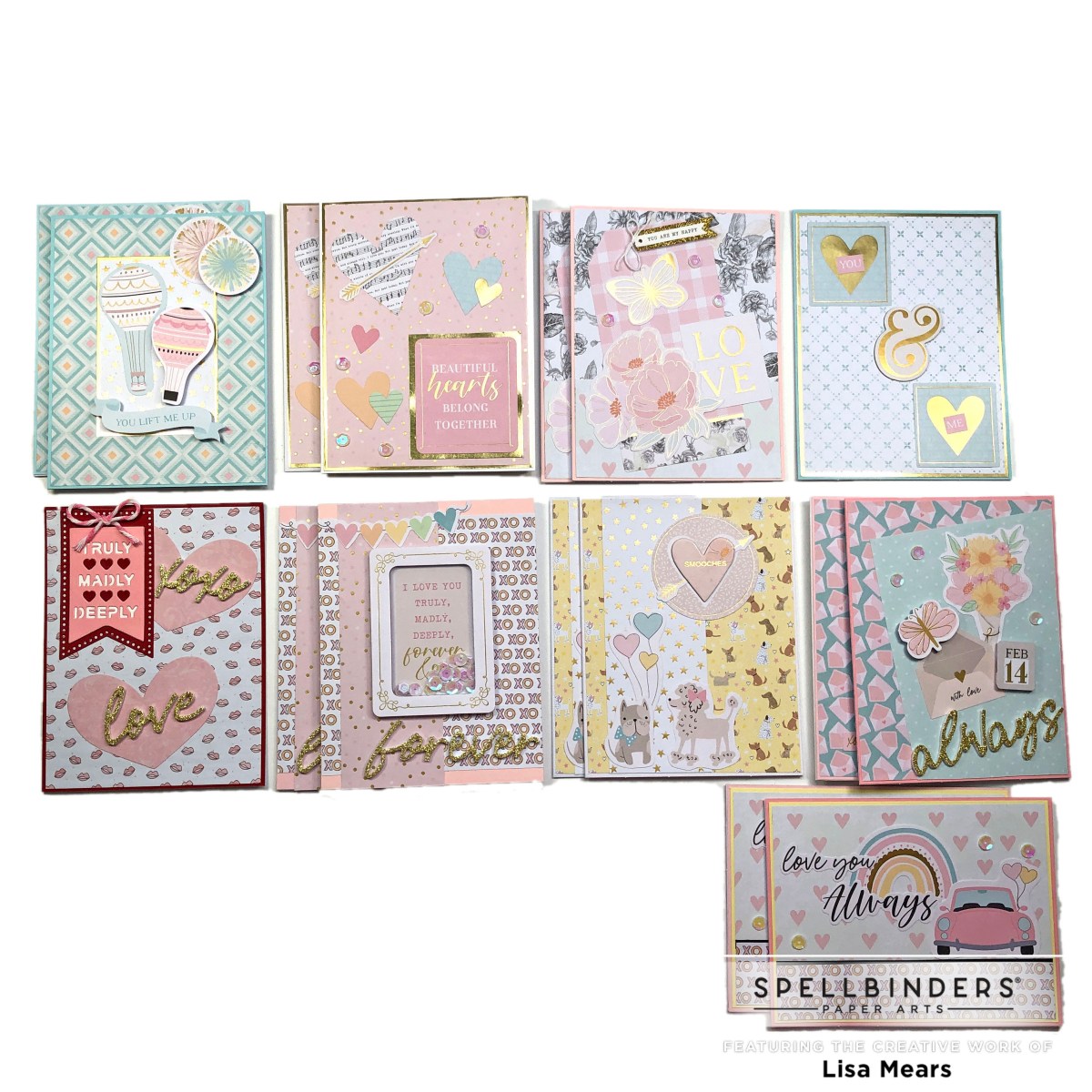 Spellbinders Card Kit – January 2022 – 16 Cards 1 Kit – Truly, Madly ...
