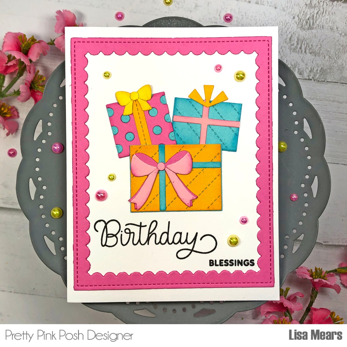 Build a Gift Birthday Card | Pretty Pink Posh – Lisa Mears Designs