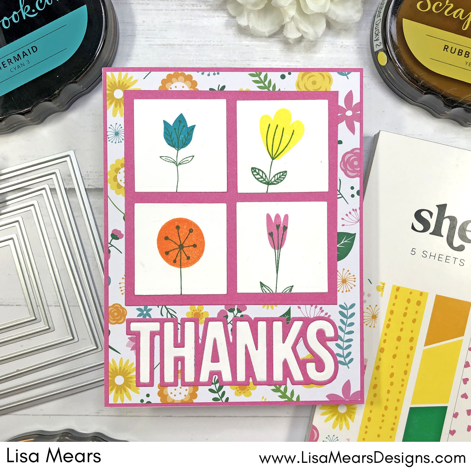 Easy Layered Stamping | Flower Fields – Lisa Mears Designs