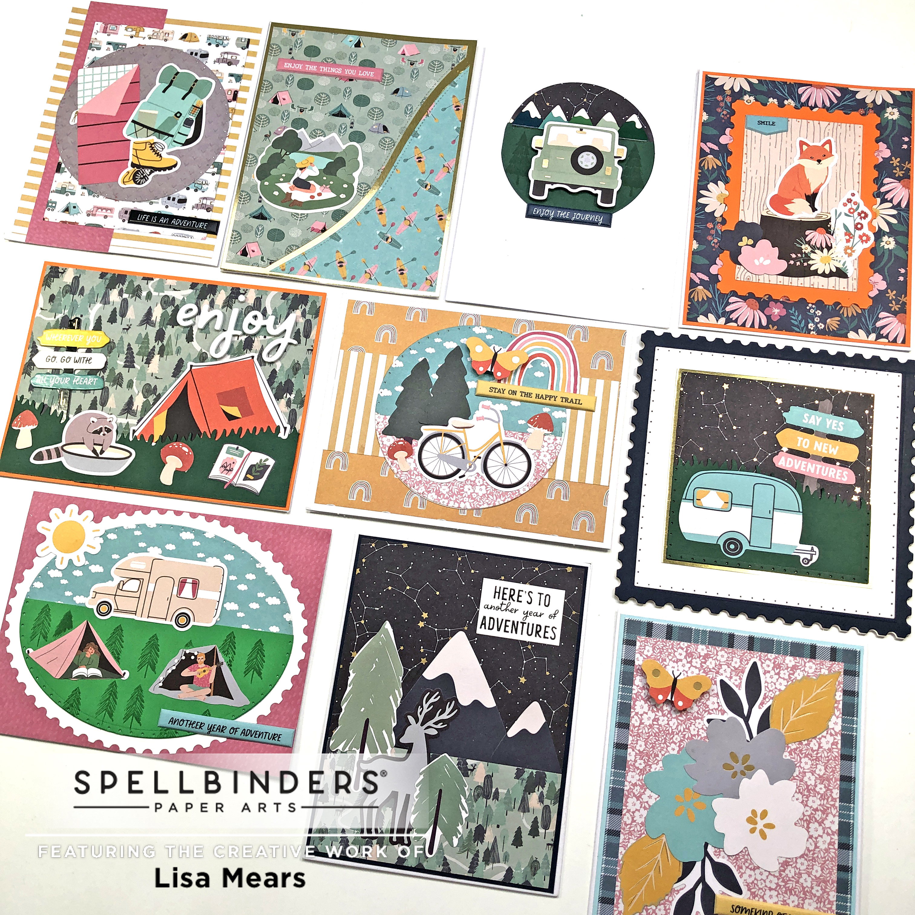Spellbinders Card Kit – November 2022 – 10 Cards – Time Offline – Lisa ...