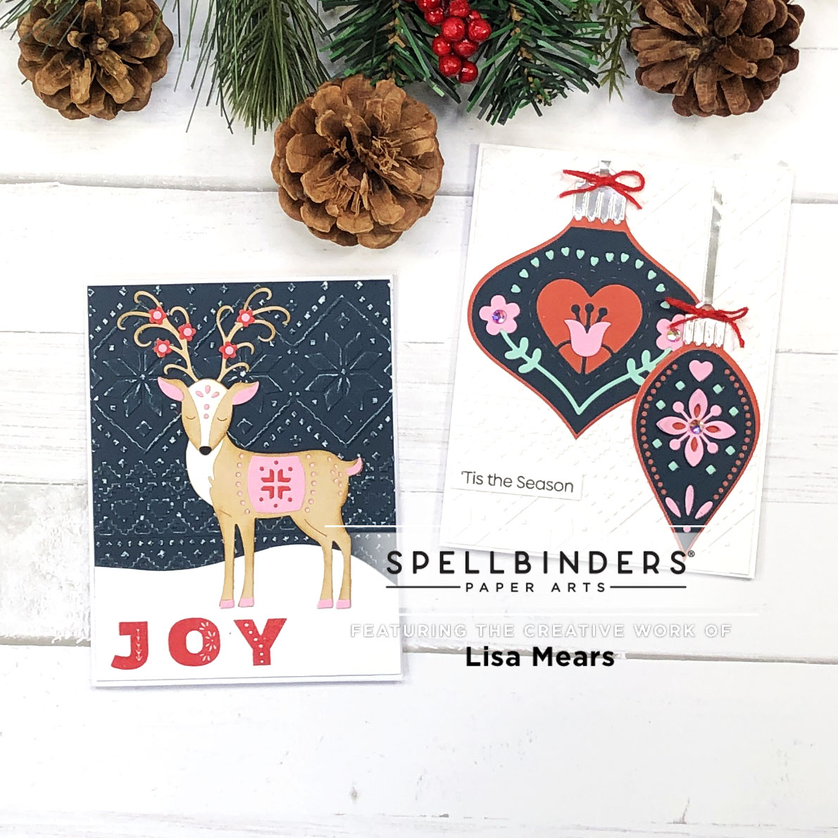 Spellbinders Winter Tales Collection – 2 Cards – Lisa Mears Designs