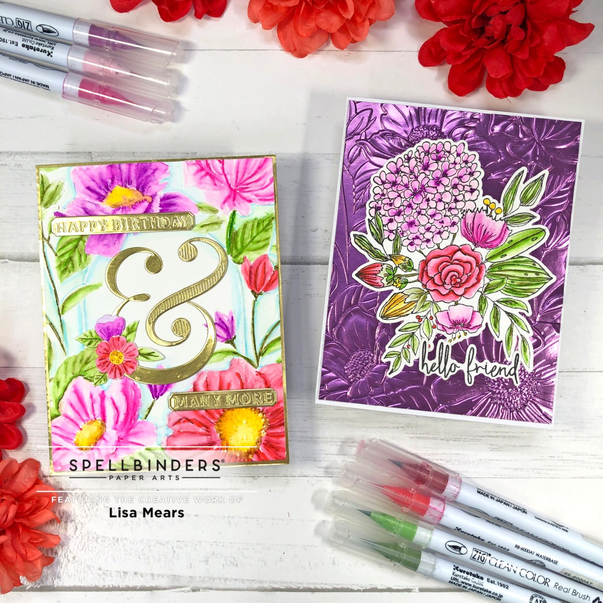 Watercolor Cards with Spellbinders Club Kits – January 2023 – Lisa ...