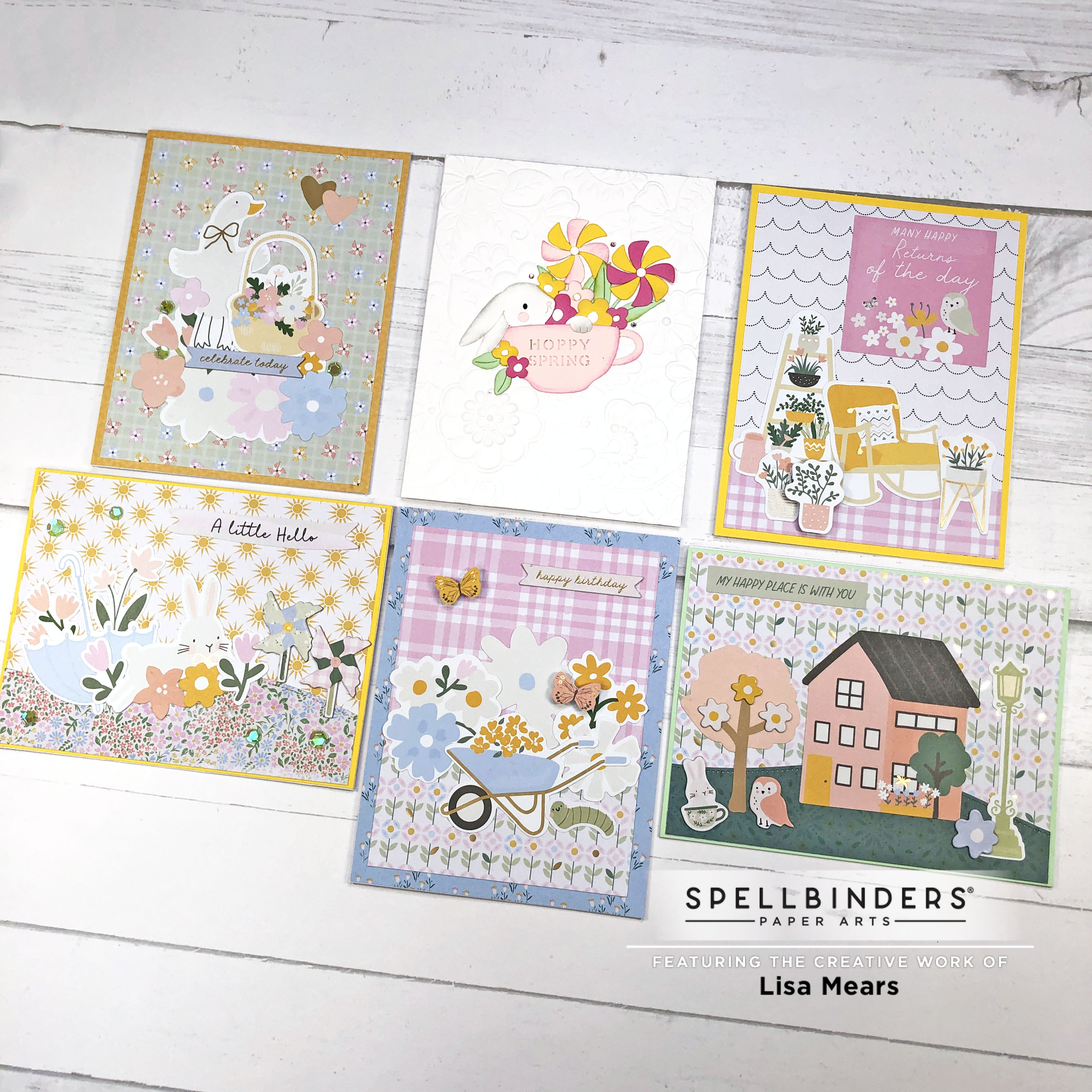 Spellbinders Card Kit – February 2023 – Spring Delight – 6 Cards – Lisa ...