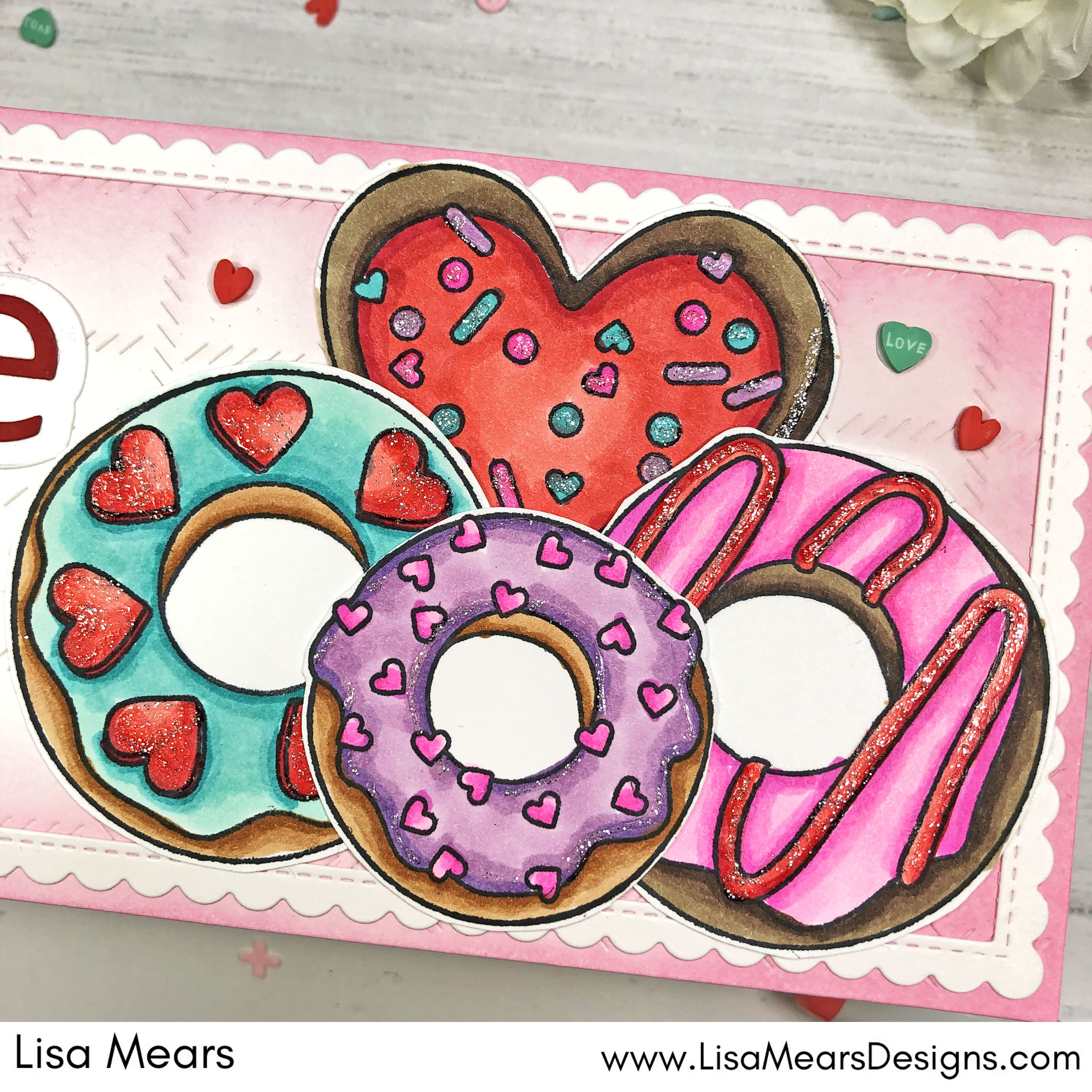 Donut Slimline Card | Simon Says Stamp Hugs & Kisses Releases – Lisa ...