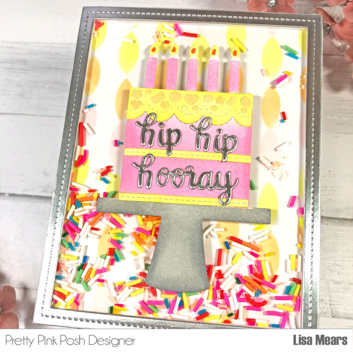 Fancy Cake Shaker Card | Pretty Pink Posh – Lisa Mears Designs
