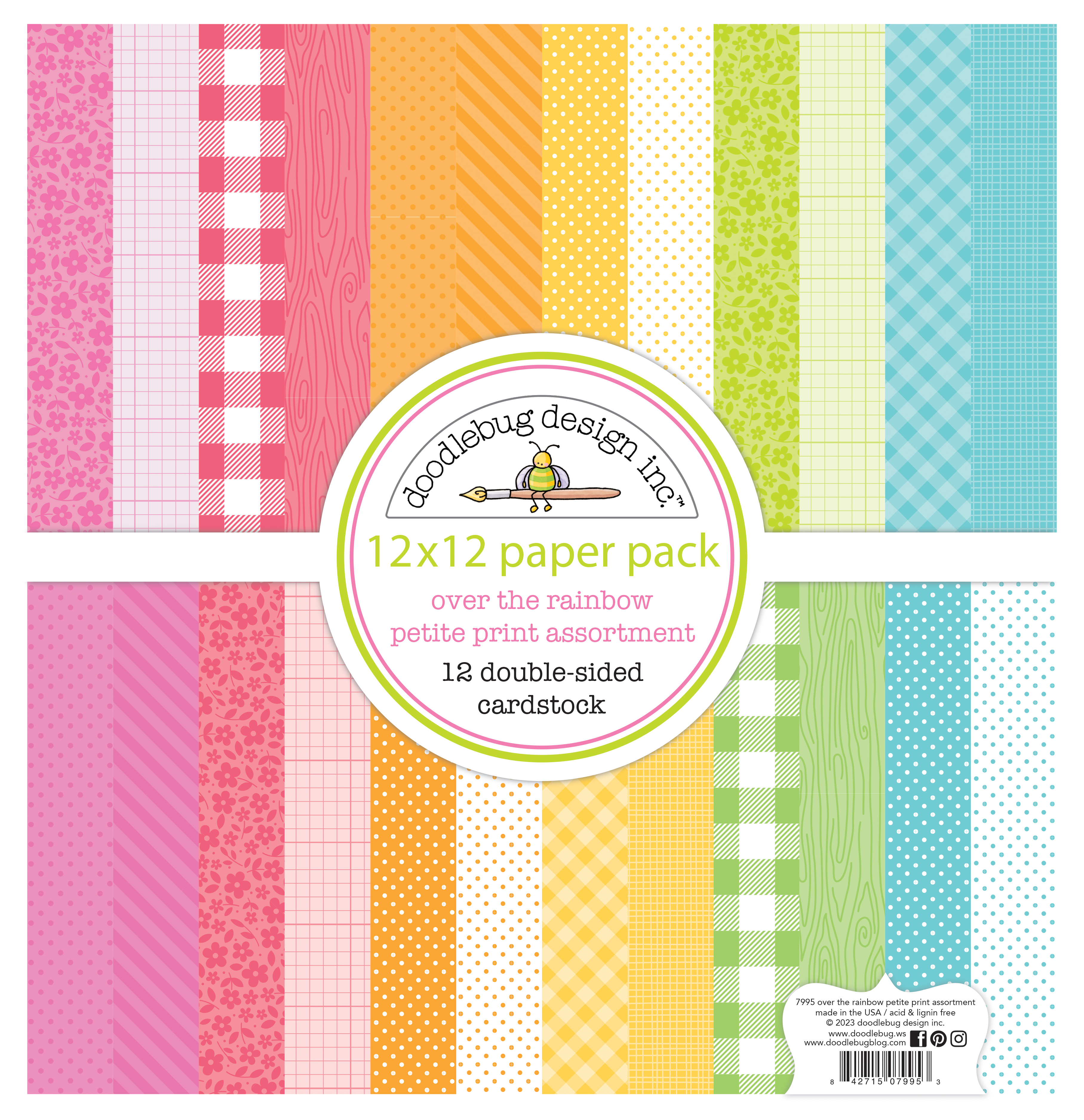 12 Cards | Doodlebug Design – Over the Rainbow Collection – Lisa Mears ...
