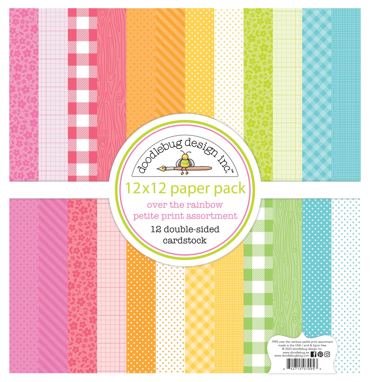 12 Cards | Doodlebug Design – Over the Rainbow Collection – Lisa Mears ...