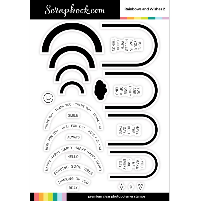 Layered Rainbow Cards for any Occasion | Scrapbook.com – Lisa Mears Designs