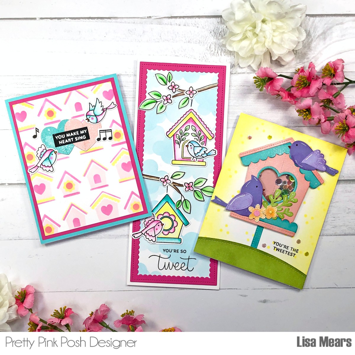 Birdhouse Cards | Pretty Pink Posh Blog Hop – Lisa Mears Designs