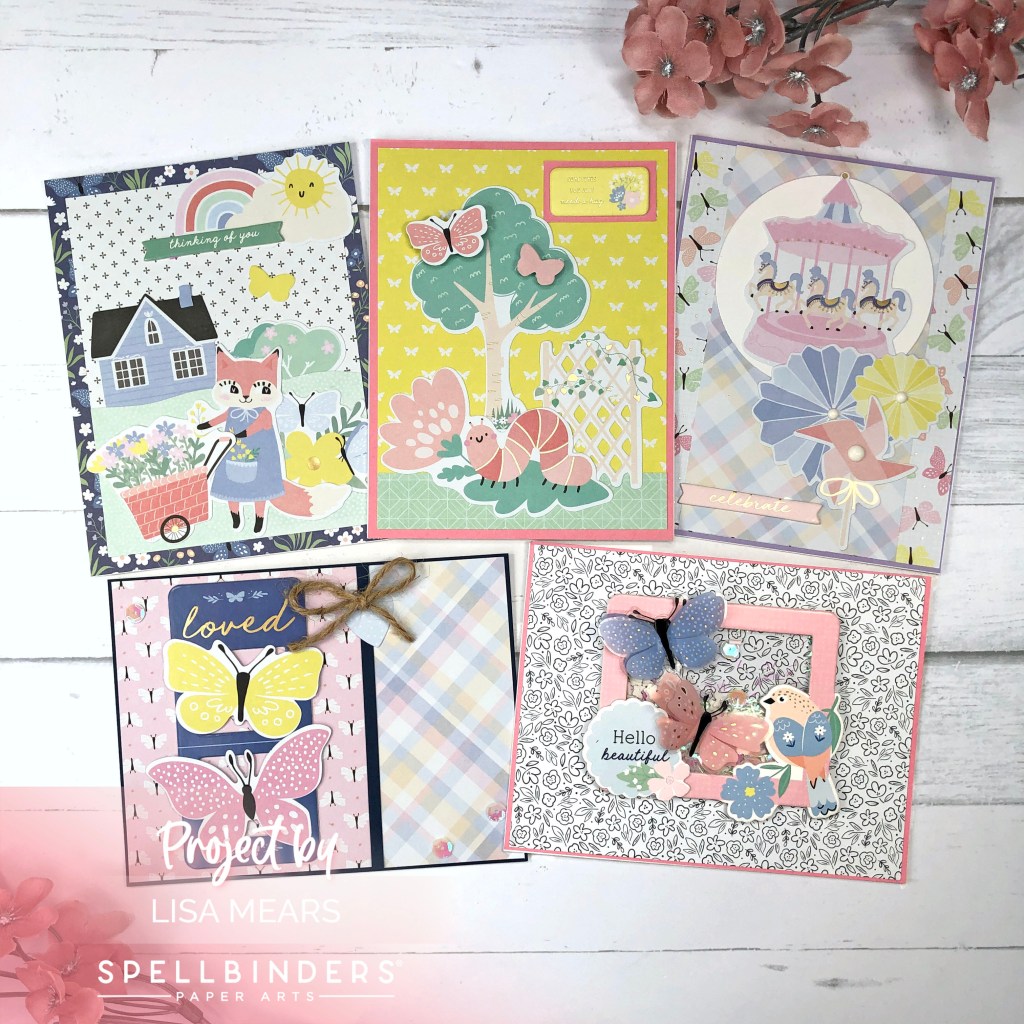 Spellbinders Card Kit – June 2023 – A Little Hello – 5 Cards – Lisa ...