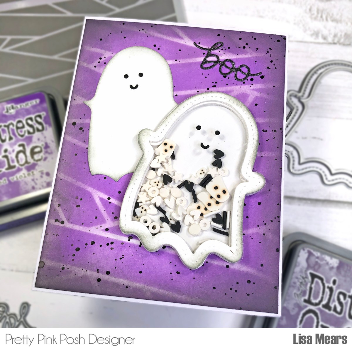 Ghost Shaker Card | Pretty Pink Posh – Lisa Mears Designs