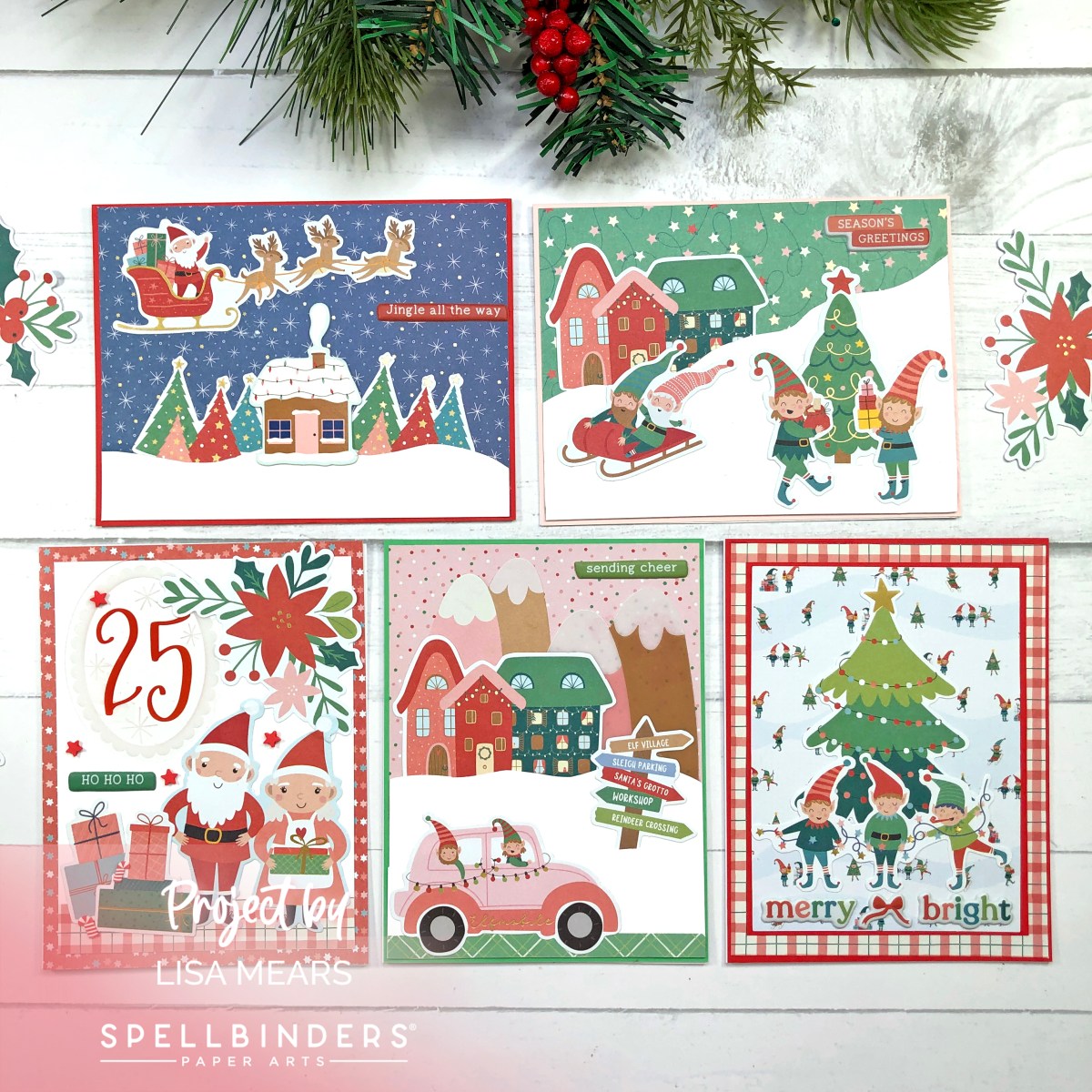 Spellbinders Card Kit – October 2023 – Feeling Festive – 5 Christmas ...
