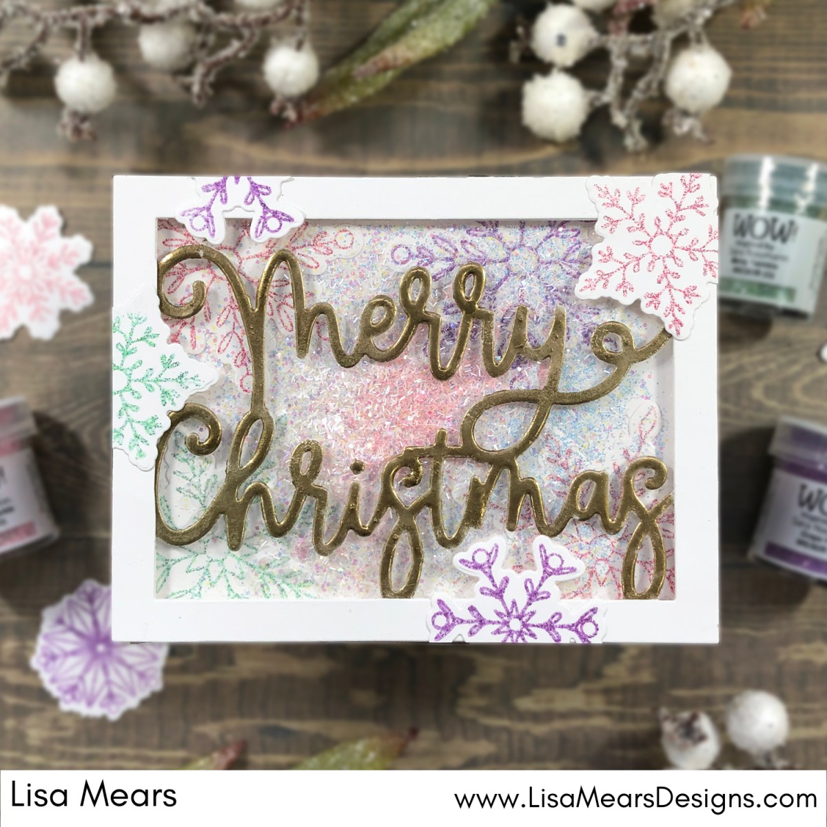 Christmas Snowflake Card with Scrapbook.com and Wow Embossing Powder ...