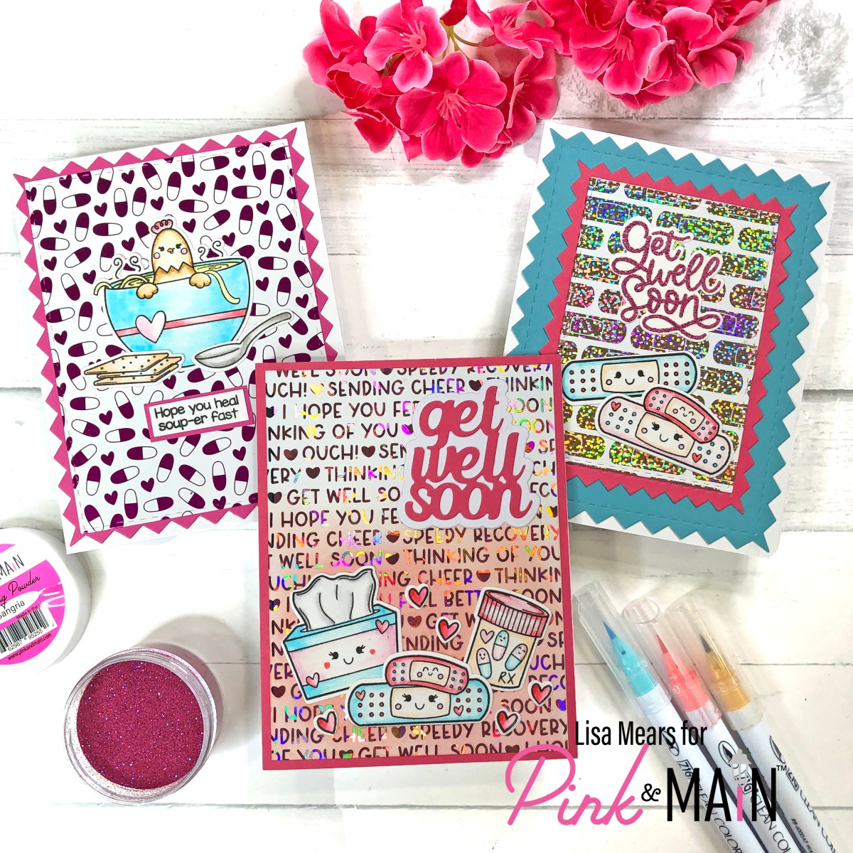 Easy Foiled Backgrounds | Get Well Soon Cards | Pink and Main – Lisa ...