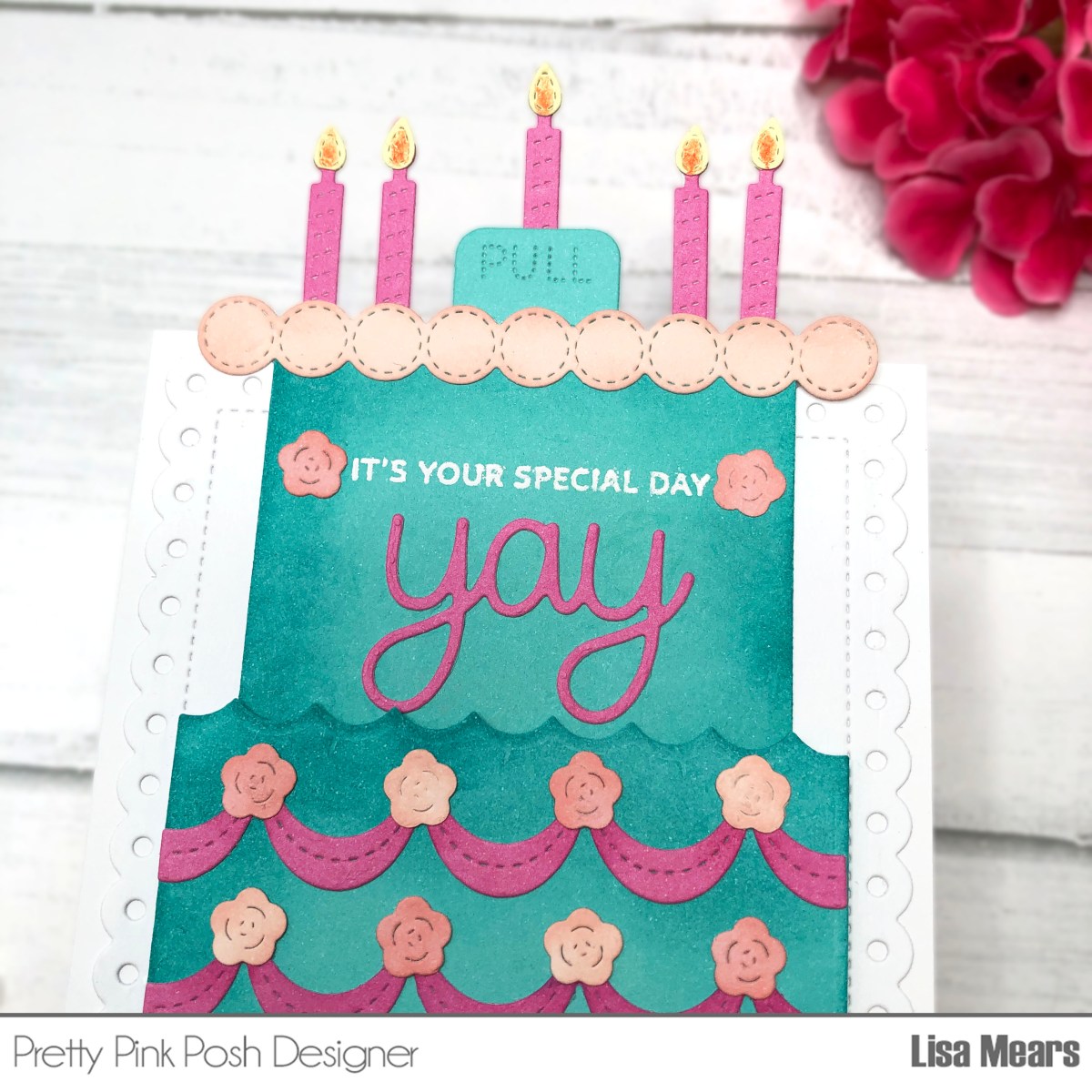 Interactive Birthday Cake Card | Pretty Pink Posh Blog Hop – Lisa Mears ...