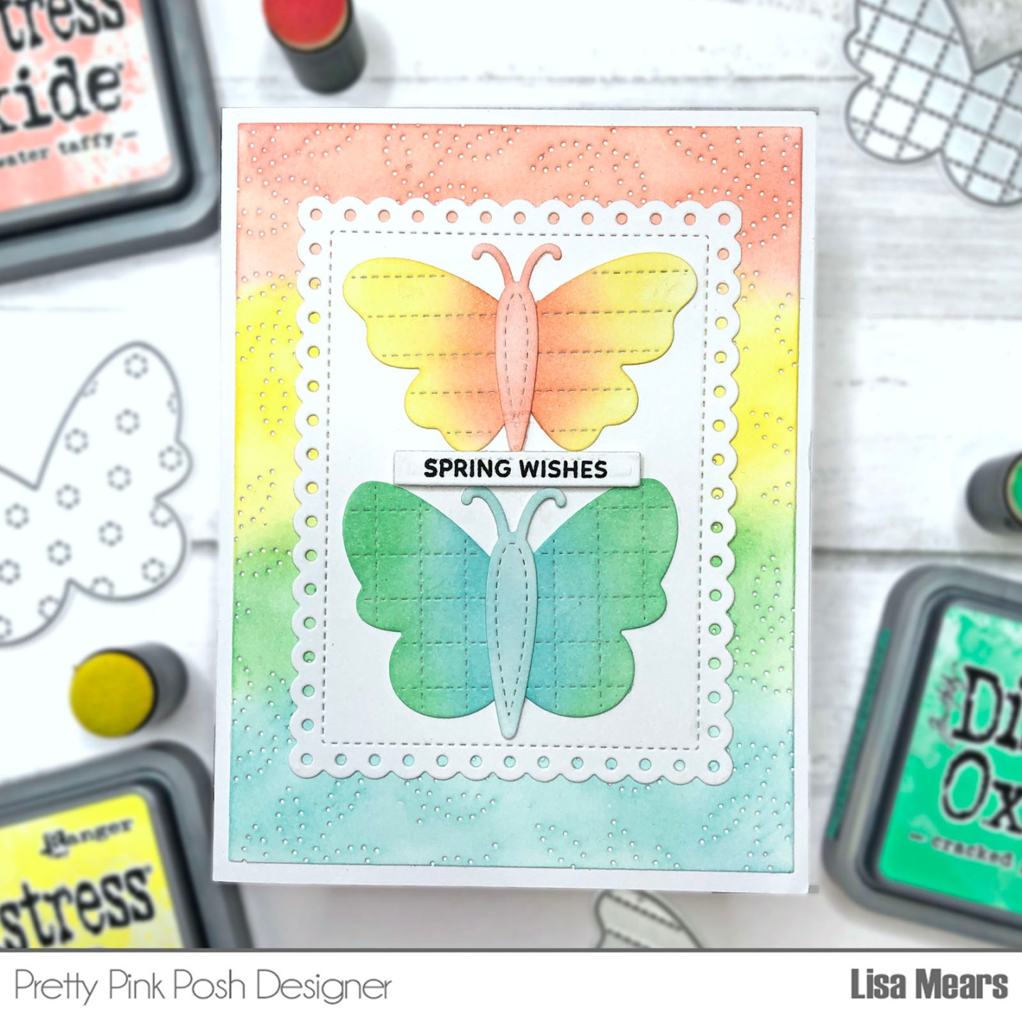 Ink-Blended Butterfly Cards | Pretty Pink Posh Blog Hop – Lisa Mears ...