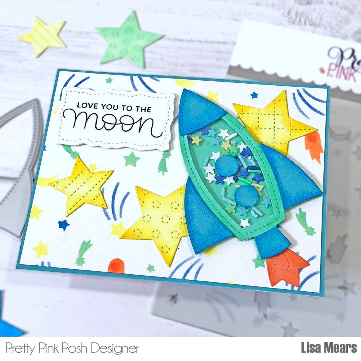 Out-of-This-World Rocket Ship Shaker Card for Kids| Pretty Pink Posh ...
