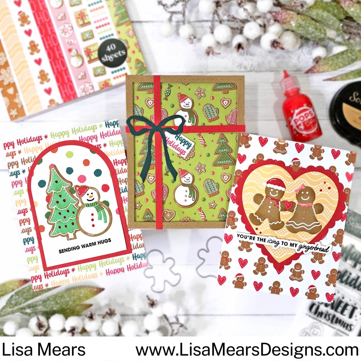 Gingerbread Christmas Cards – Lisa Mears Designs