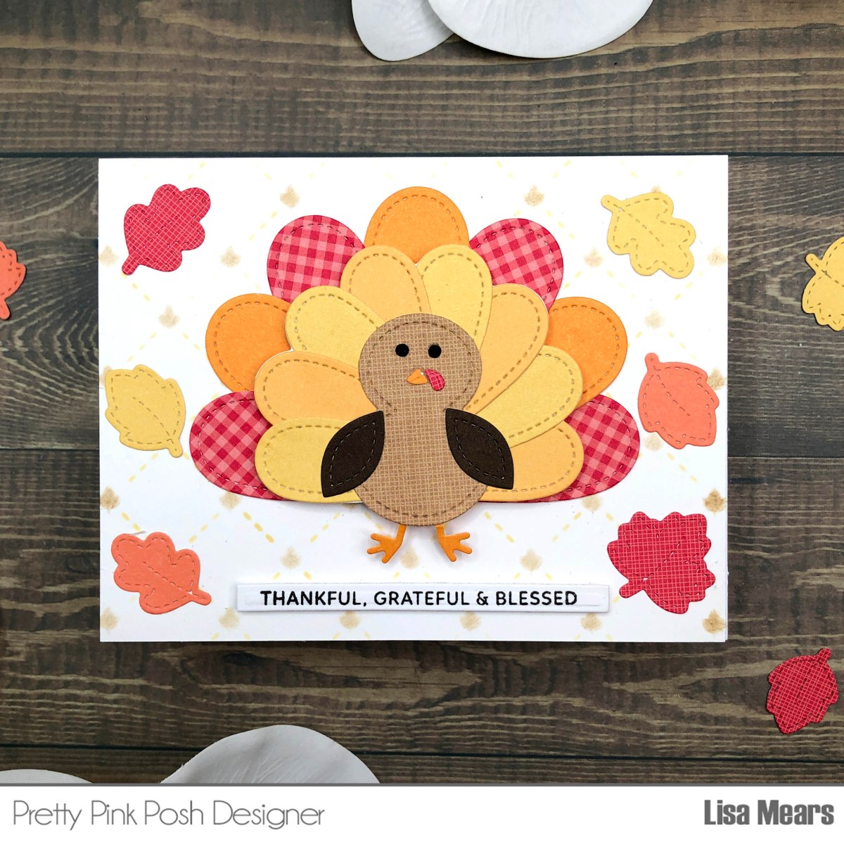 Thanksgiving Turkey Card | Pretty Pink Posh Blog Hop – Lisa Mears Designs
