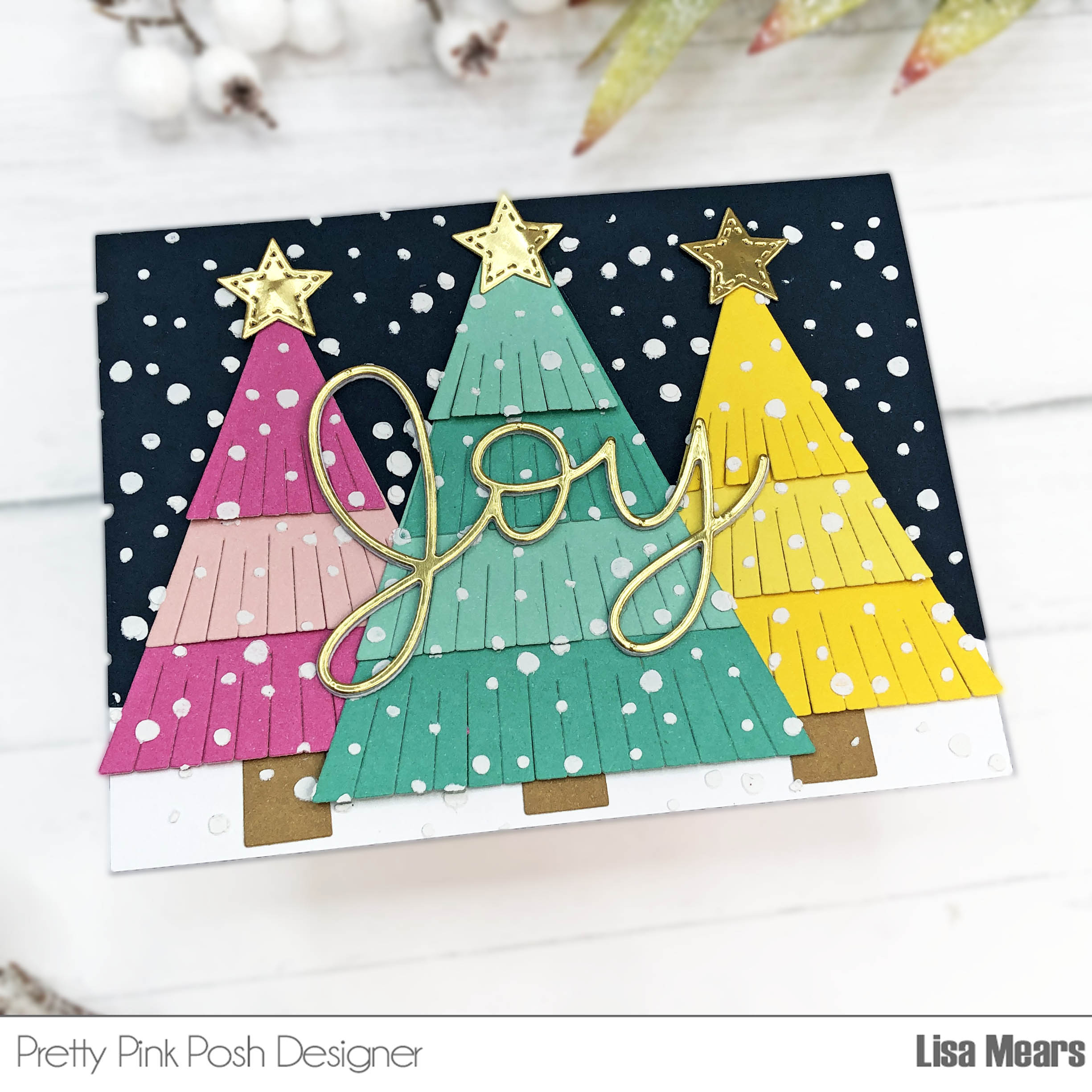 Add Texture & Depth to Your Christmas Cards | Pretty Pink Posh Blog Hop ...