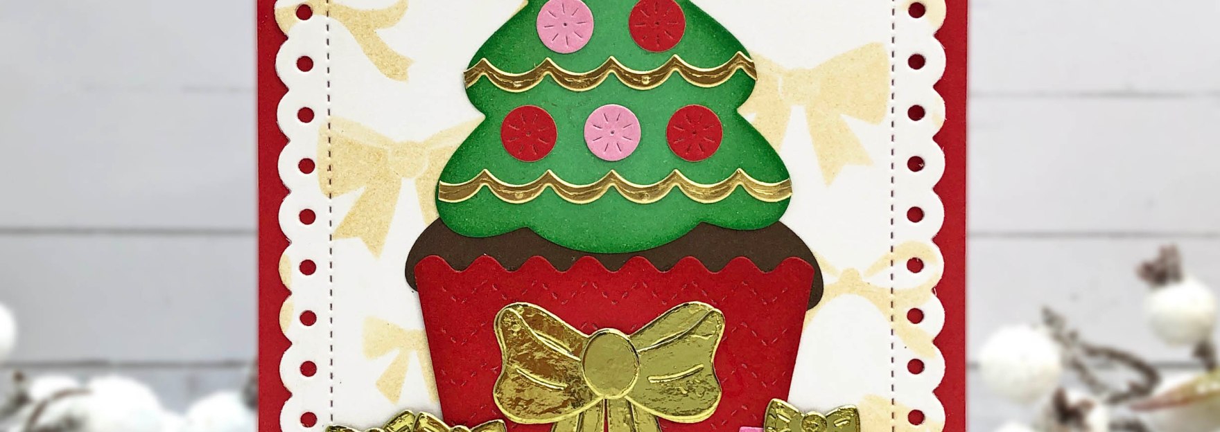 Cupcake Christmas Tree Card | Pretty Pink Posh – Lisa Mears Designs